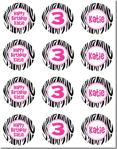 Party Pops: Hot Pink and Zebra Party Printable DIY